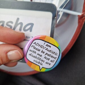 CUSTOM Cute Kids Lost Child Button Badge / Emergency Contact Details ...