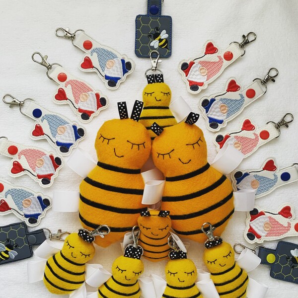 Embroidery Design for Machine Embroidery Bee Softie Toy In-the-hoop ITH ...