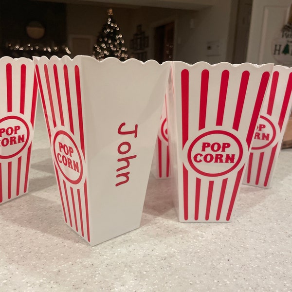 Name Personalization Reusable Plastic Popcorn Buckets | Plain Buckets ...