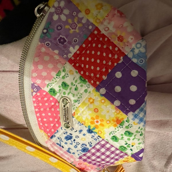 Patchwork Patterned Crossbody Bag Medium Sized Purse Hexagon Quilted Purse Matching Quilted ...