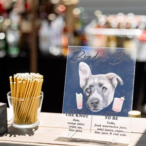Dog Signature Drink Sign Dog Bar Acrylic Sign Open Bar - Etsy