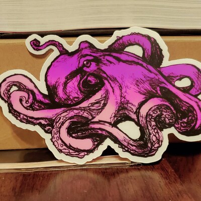Vinyl Octopus Sticker - Etsy