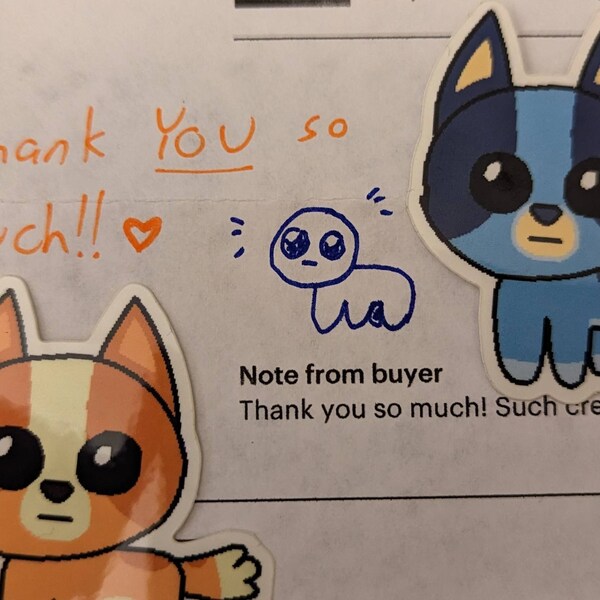 Heeler Dog TBH Creature Sticker | Blue and Bingo Dogs Cartoon Meme ...