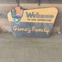 National Park Welcome Sign - NPS Inspired Family Name Sign, Nursery ...