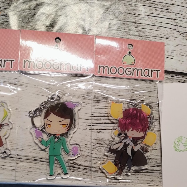 BSD Acrylic Keychains || Ranpo Poe Mushitarou || Perfect Crime Trio - Etsy