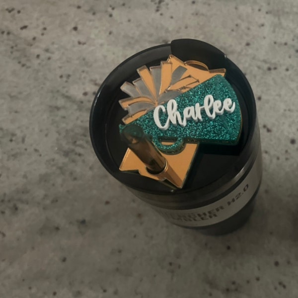 Cheer Stanley Name Plates Lid Toppers Cup Accessories Personalized ...