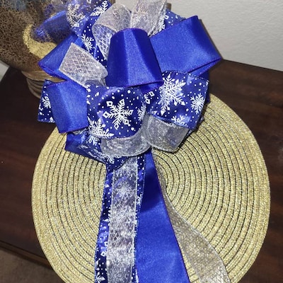 Peacock Tree Topper, Six 48 Inch Streamers, Extra Large Peacock Bow ...