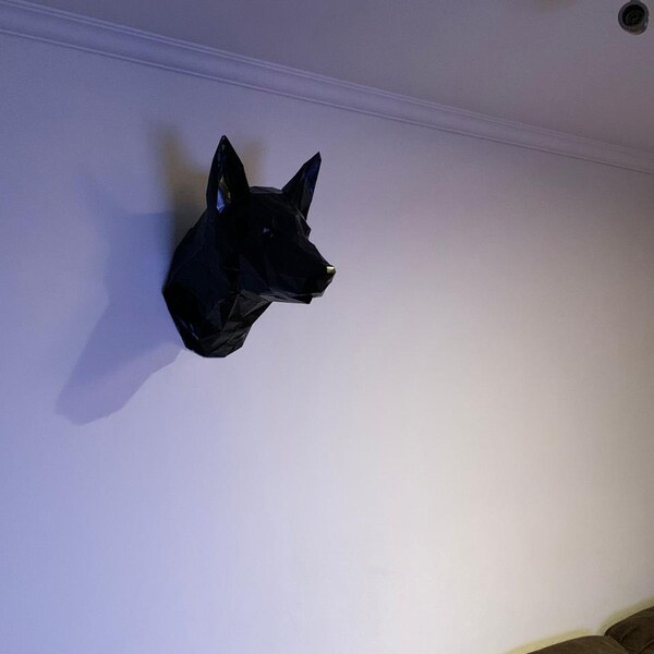 German Shepherd Papercraft Sculpture, Printable 3D Puzzle, Papercraft ...