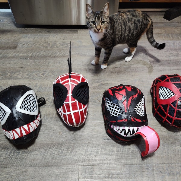 Foam Template Spider Man Faceshell Mask for Cosplay PDF Ready to Print ...