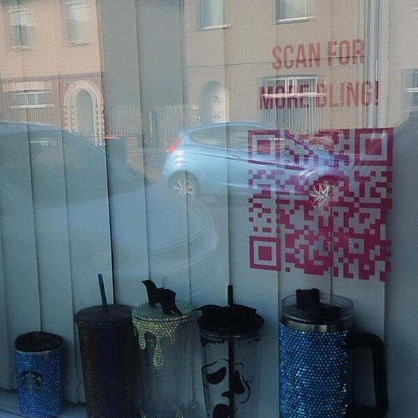 Custom Window QR Code Vinyl Decal Wall QR Generation for Shops ...