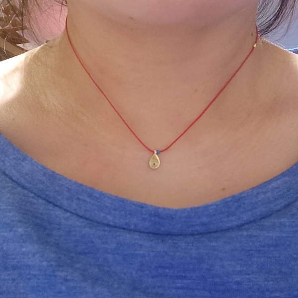 Handmade Miyuki Cross Necklace, Red String Jewelry, Black Beaded Woven ...