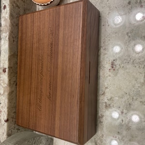 2 Layer Large Solid Wood Jewelry Box With Drawer Walnut Wood - Etsy