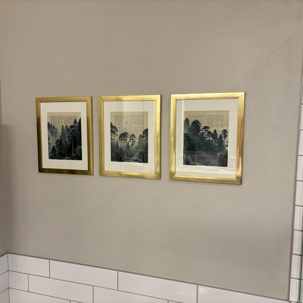 Three Wise Monkeys Dictionary Art Print Set, See No Evil, Hear No Evil ...