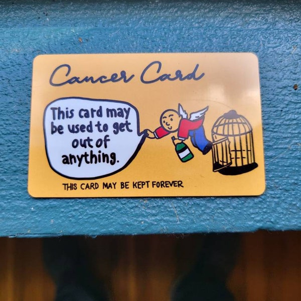 The Cancer Card - Funny Cancer Gift - Option to Add Magnet - Cancer ...