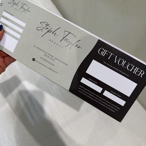 Luxury Gift Vouchers, Business Gift Vouchers, Custom Design, Gold Foil ...