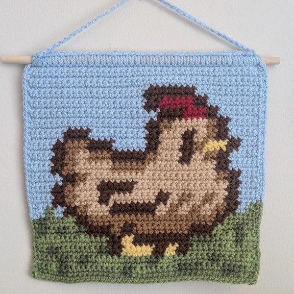 Stardew Valley Chicken Crochet Tapestry Pattern Digital Download PDF ...