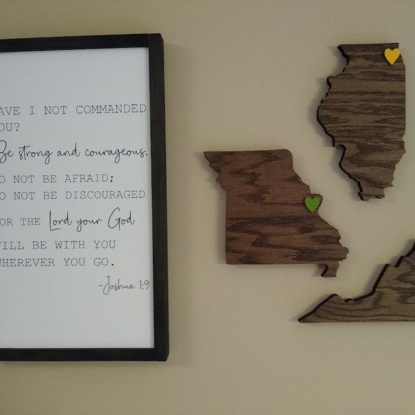 Be Strong and Courageous Sign, Joshua 1:9 Sign, Christian Wall Decor ...