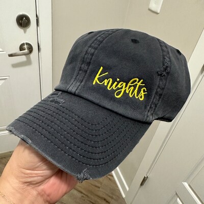 Custom Hat DISTRESSED Baseball Cap OR Ponytail Hat Custom Embroidered ...