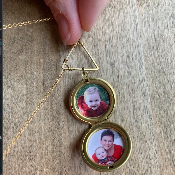 Gold Locket, Geometric Lockets, Locket Necklace, Gold Modern Locket ...