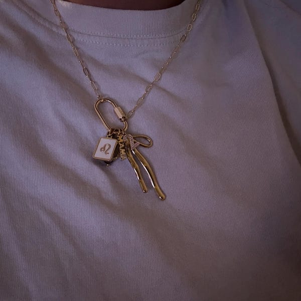 Custom Gold Colin Chain Charm Necklace - Etsy