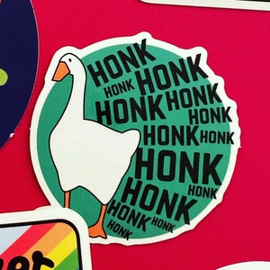 HONK HONK HONK Vinyl Sticker Untitled Goose Game Sticker - Etsy