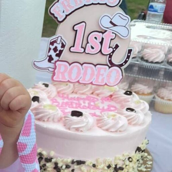 Rodeo Cake Topper | My First Rodeo Cake Topper| Birthday Cake Topper ...