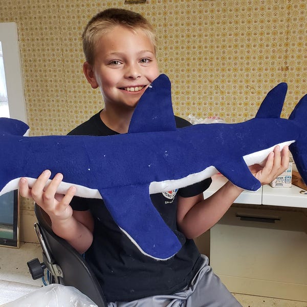 Hammerhead Shark Sewing Pattern - Beginner Sewing Machine Step-by-step Tutorial With Traceable ...