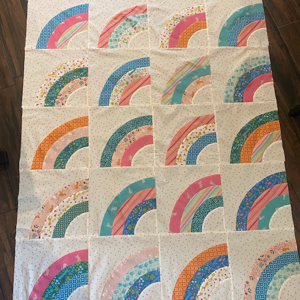 Rainbow Splash Quilt Pattern (PDF) - Etsy
