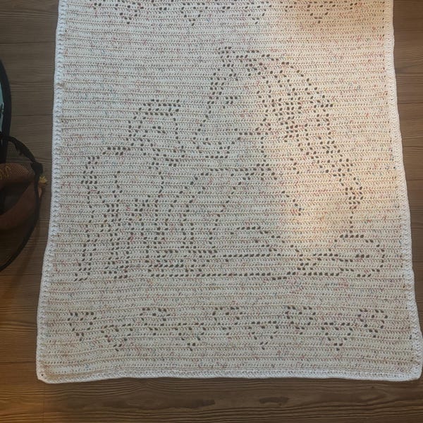 Dinosaur Filet Crochet Baby Blanket PDF Pattern - Etsy