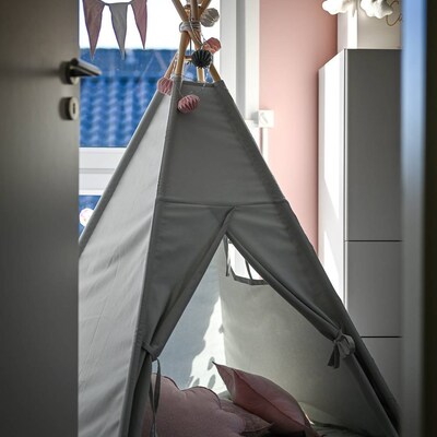 Light Grey Teepee Tent, High Quality Tent, Kids Tipi Tent - Etsy