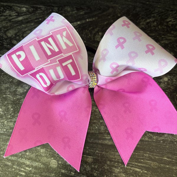 Pink Out Cheer Bow Design Sublimation Download PNG - Etsy