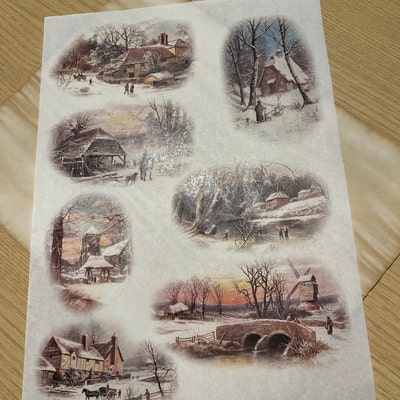Winter Views Decoupage Paper SOFT Decoupage Paper ITD Collection Soft ...