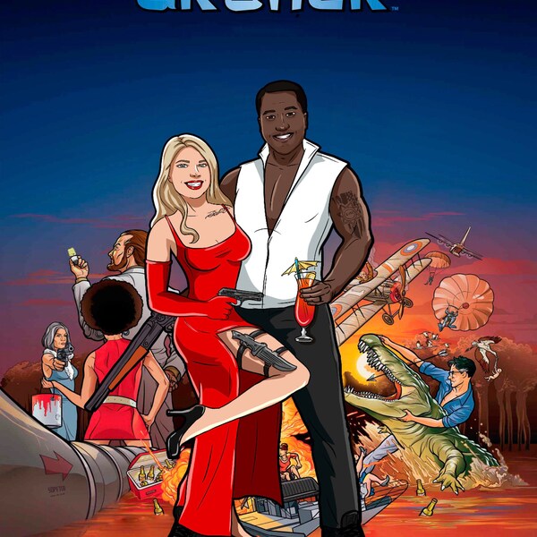 Archer Portrait, Archer Couple Portrait, Secret Agent Digital ...