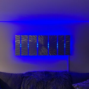 Lighted Metal Wall Art LED Metal Wall Sculpture Color Changing Wall Art ...