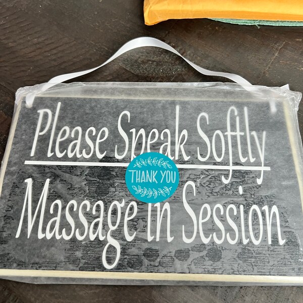 8x6 Please Speak Softly Massage in Session Custom Wood Sign Spa Office ...