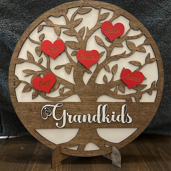 SVG Laser Cut File Grandkids Family Tree / Glowforge Tested - Etsy