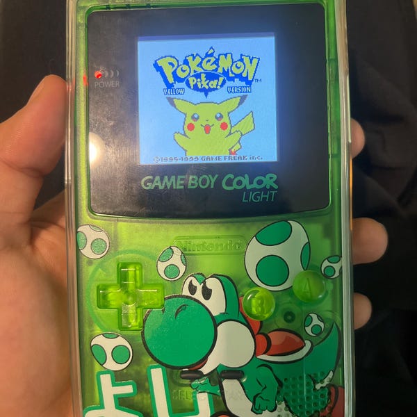 Custom Backlit Nintendo Gameboy Color IPS XL Clear Pink/black by ...
