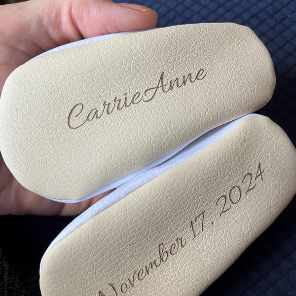Personalised IVORY LINEN Baby Boy Christening Shoes, Baptism Shoes ...