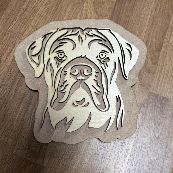 Boxer Dog Laser SVG Cut File, Boxer Wall Art SVG, DXF, Eps, Boxer ...