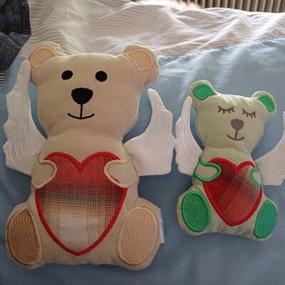ITH Angel Bear Stuffie Embroidery Design Embroidery Pattern Memory ...
