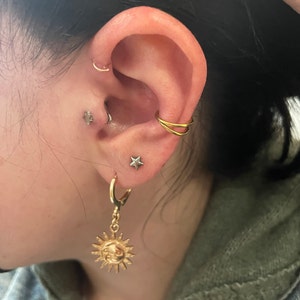 Angel Wings Piercing single Mix Marquise Cz Piercing 925 | Etsy