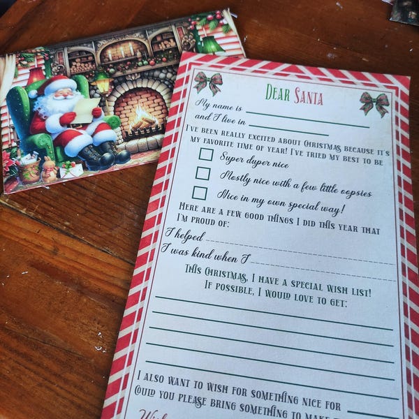 Santa's Christmas Stationery Kit: Letters, Envelopes, Nice List ...