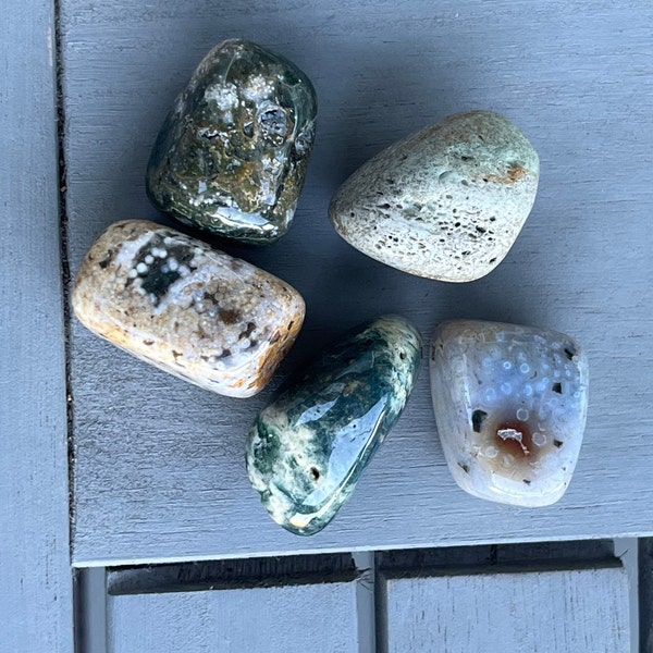 Ocean Jasper Tumbled Gemstones-tumbled Ocean Sea Jasper-polished Ocean ...