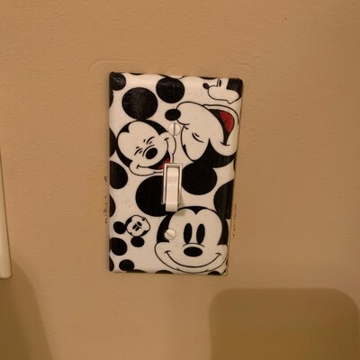 Smiling Mickey Mouse Light Switch Cover Outlet Cover Bedroom Bathroom ...
