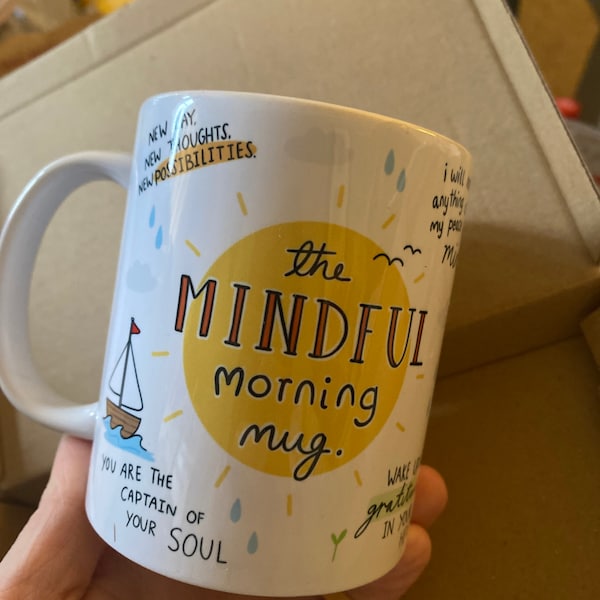 The MINDFUL Morning Mug - Mindfulness Gift | Law of Attraction ...