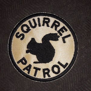 Squirrel Patrol Embroidered Patch With VELCRO® Brand Fastener | Etsy