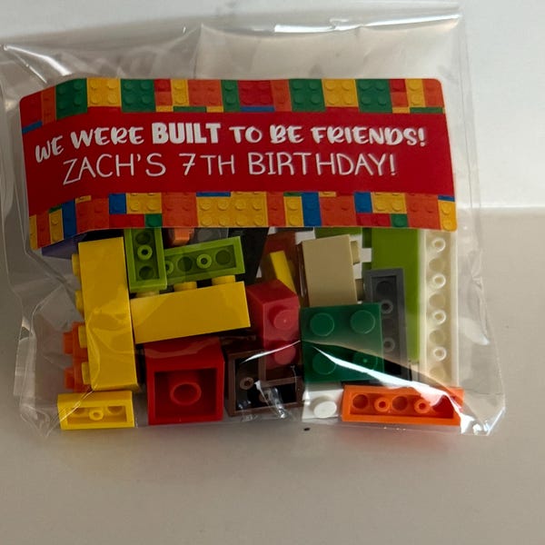 Building Block Birthday Party Favors: Personalized Class Gifts - Sold ...