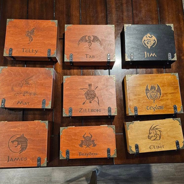 Engraved Dice Tray Conan the Barbarian Snake Dice Box Character RPG Box ...