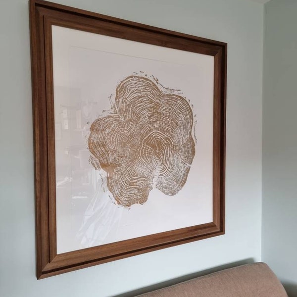 Western Red Cedar, Tree Ring Print, Black and White Tree Ring Print ...