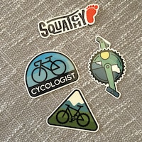 Cycling Sticker Set | Bike Decals for Car Windows or Water Bottles ...